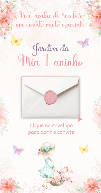 Convite Jardim Encantado | Musical e Interativo - Floriê Convites